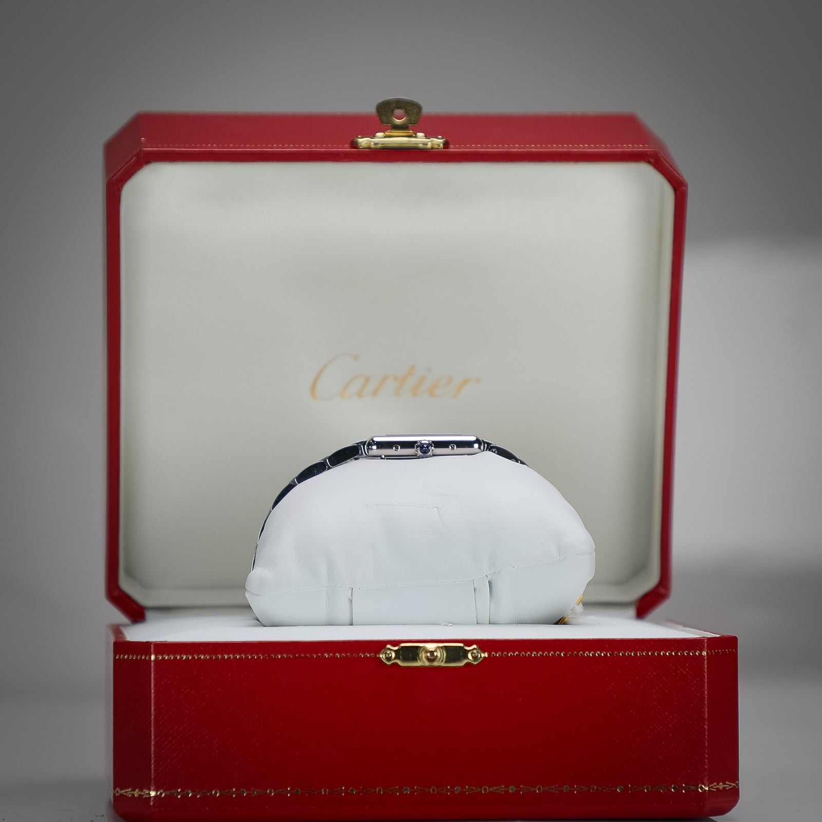 Cartier Tank Must 29.5 mm x 22.0 mm Silver Dial Steel Bracelet WSTA0107 ...