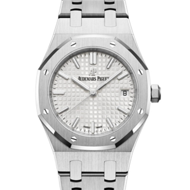 Audemars Piguet Royal Oak 34mm Silver-Toned Dial Stainless Steel 77350