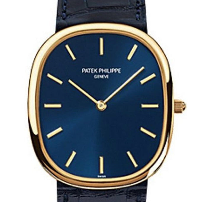 Patek Philippe 3738/100J-012 Golden Ellipse 31.1mm x 35.6mm Blue Dial