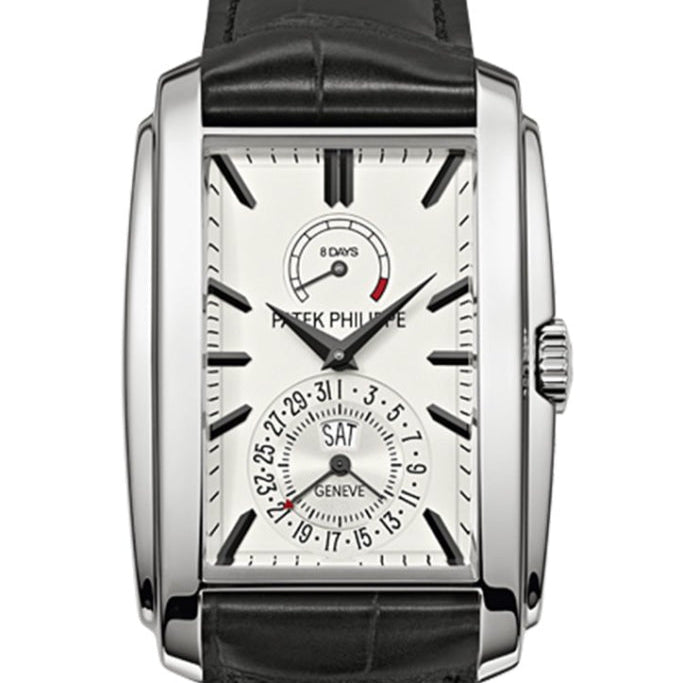Patek Philippe 5200G-010 Gondolo 46.9mm x 32.4mm Silver White Dial Whi