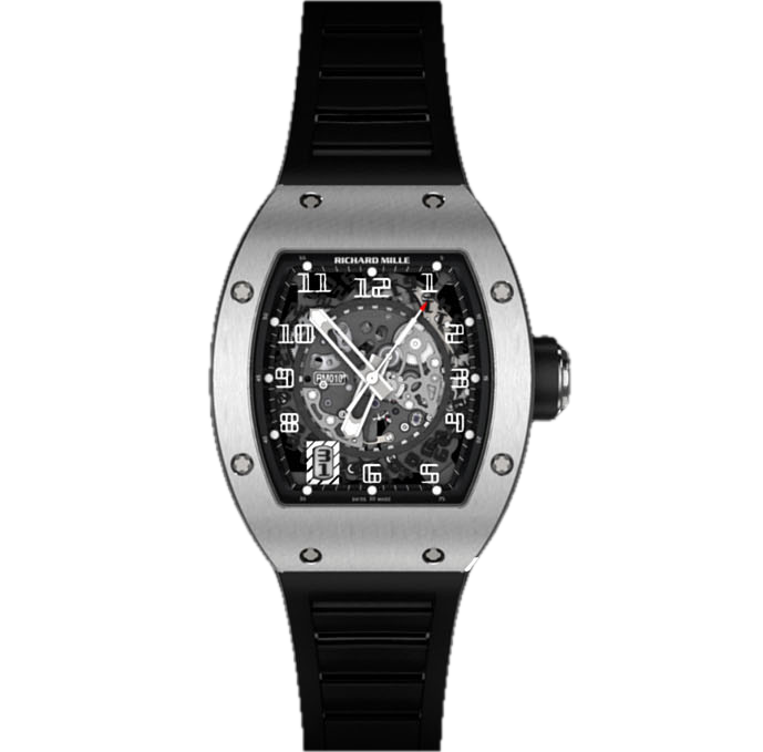 Richard Mille RM 010 Titanium 38 mm x 45 mm Transparent Dial Titanium